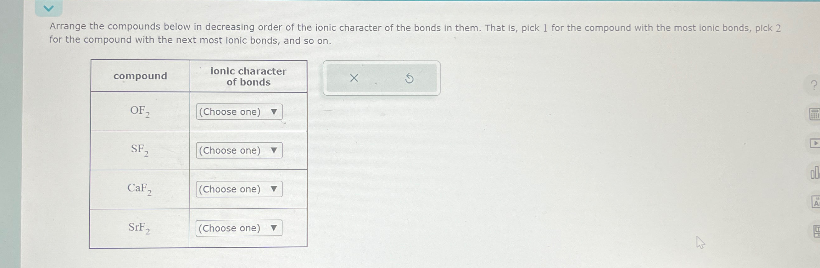 Solved Arrange the compounds below in decreasing order of | Chegg.com