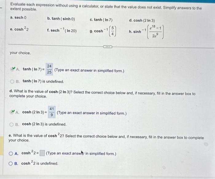 Solved Evaluate each expression without using a calculator, | Chegg.com