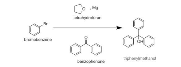 Solved tetrahydrofuran bromobenzene benzophenone | Chegg.com