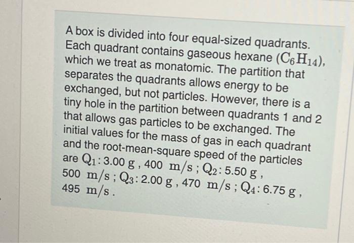 Solved A box is divided into four equal-sized quadrants. | Chegg.com