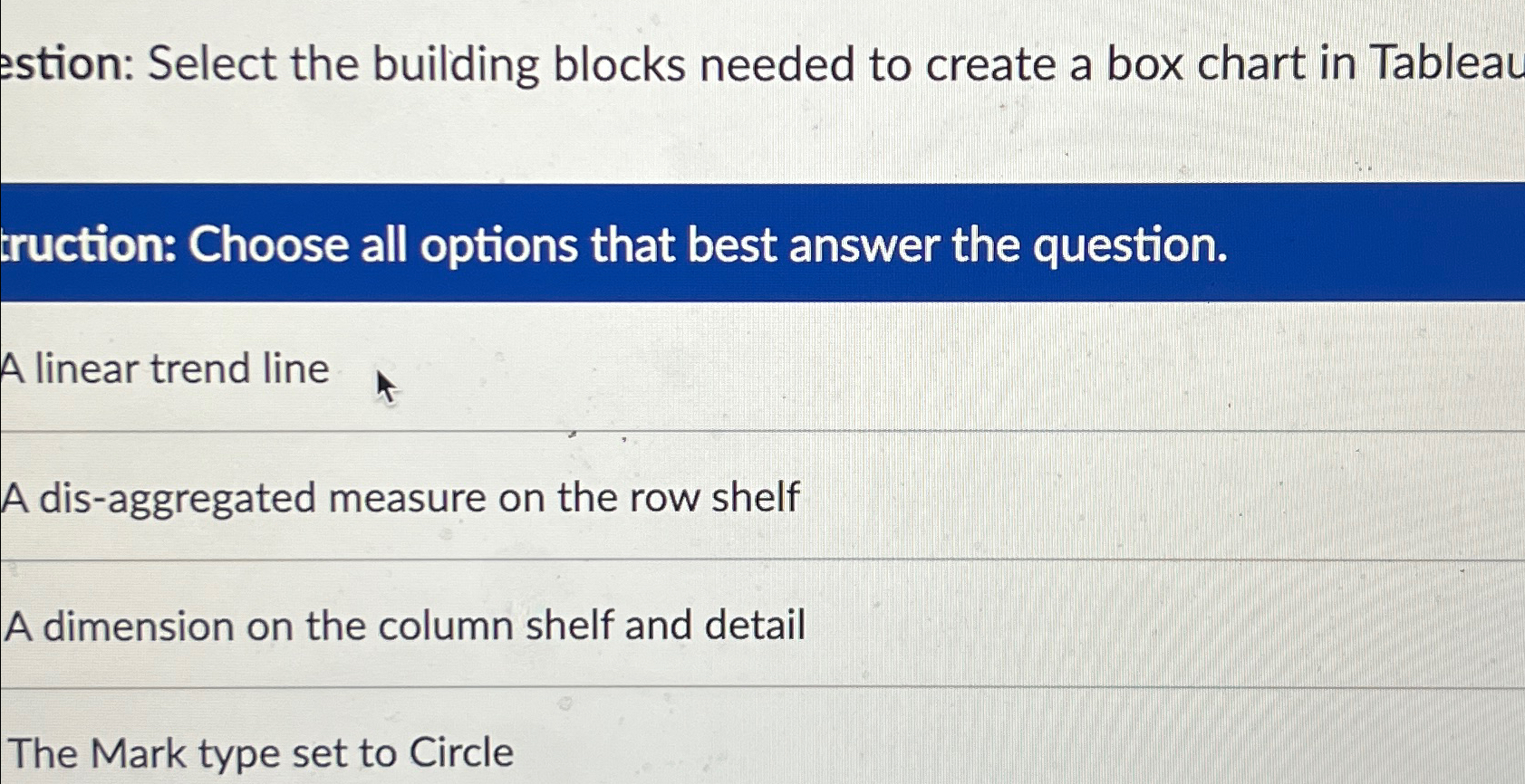 Solved estion: Select the building blocks needed to create a | Chegg.com