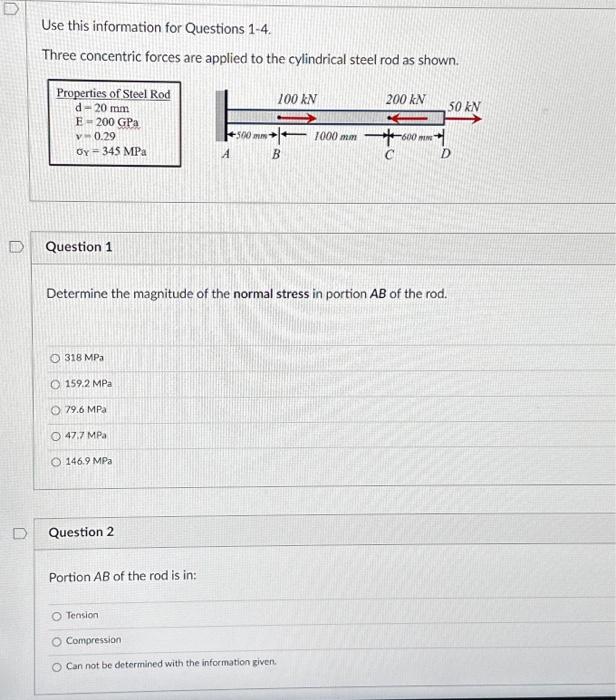 Solved Use this information for Questions 1-4. Three | Chegg.com