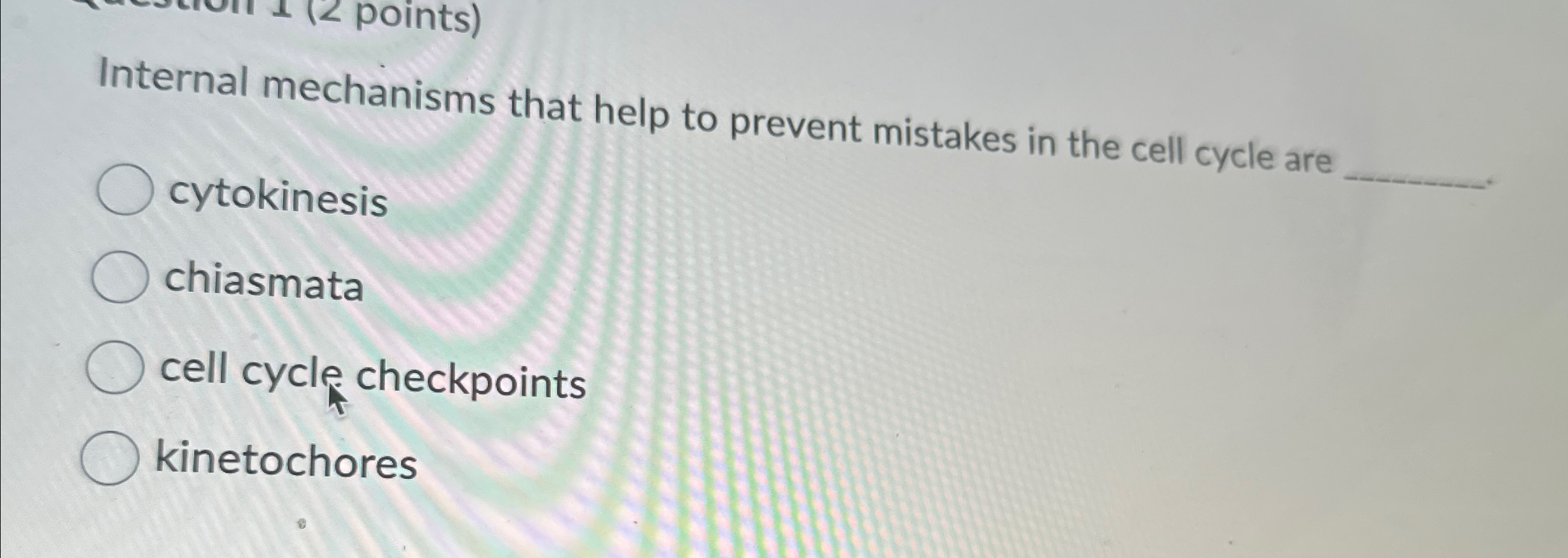 Solved Internal mechanisms that help to prevent mistakes in | Chegg.com