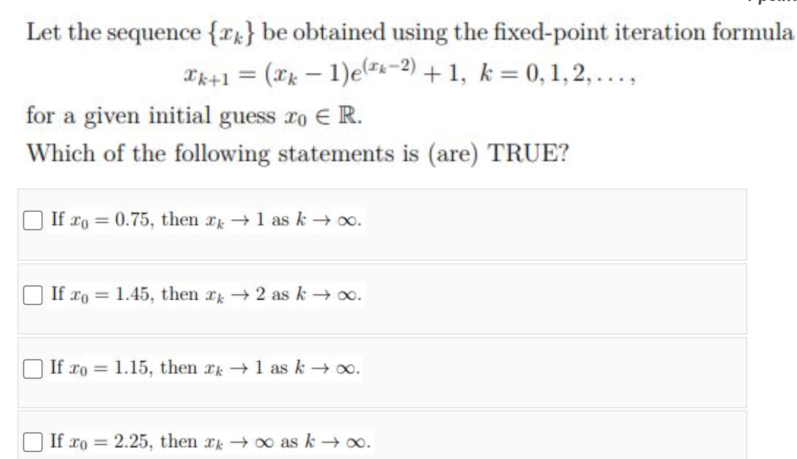 Solved Let the sequence {xk} ﻿be obtained using the | Chegg.com