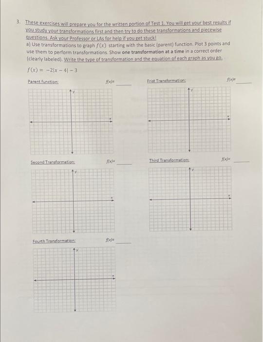 Solved 3. These exercises will prepare you for the written | Chegg.com