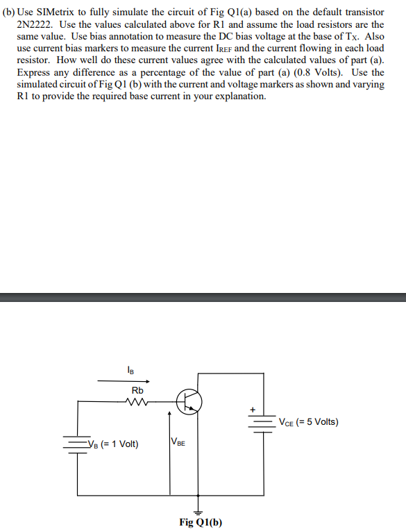 Solved (b) ﻿Use SIMetrix to fully simulate the circuit of | Chegg.com
