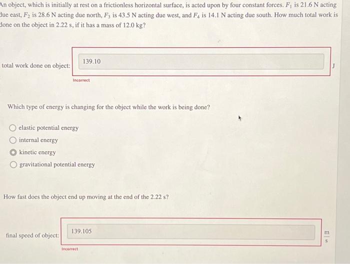 Solved An object, which is initially at rest on a | Chegg.com