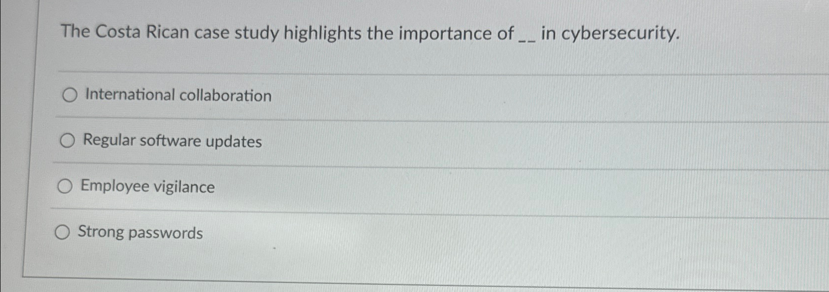 Solved The Costa Rican case study highlights the importance | Chegg.com