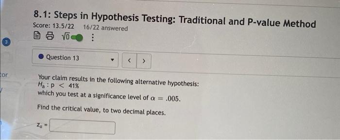 Solved 8.1: Steps in Hypothesis Testing: Traditional and | Chegg.com