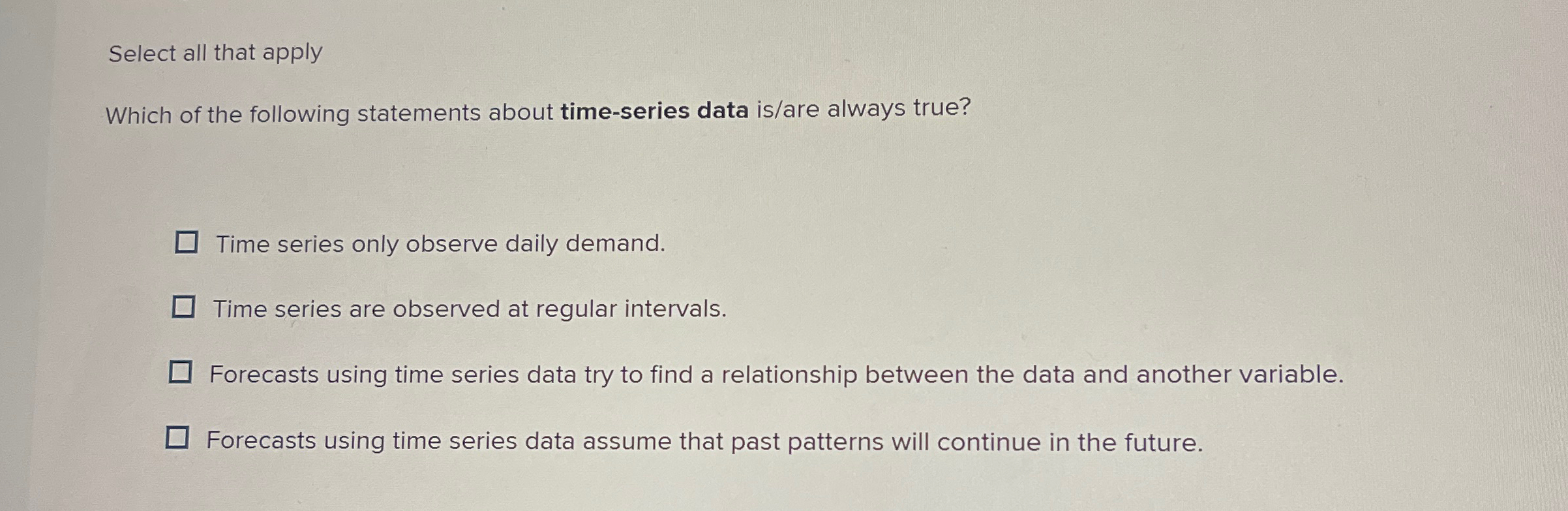 Solved Select all that applyWhich of the following | Chegg.com
