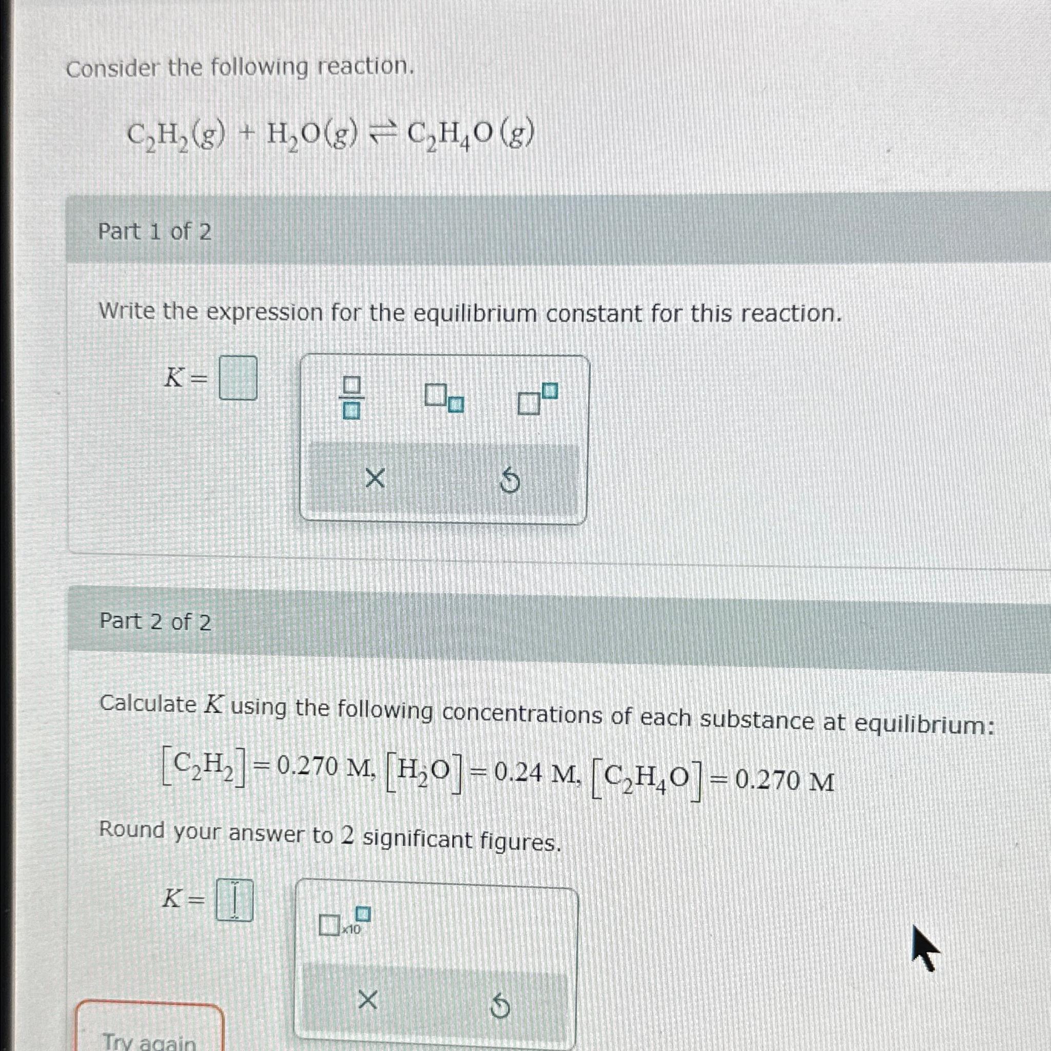 Solved Consider the following | Chegg.com