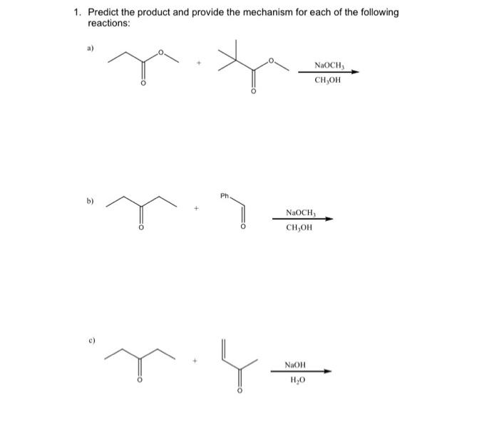Solved 1. Predict the product and provide the mechanism for | Chegg.com