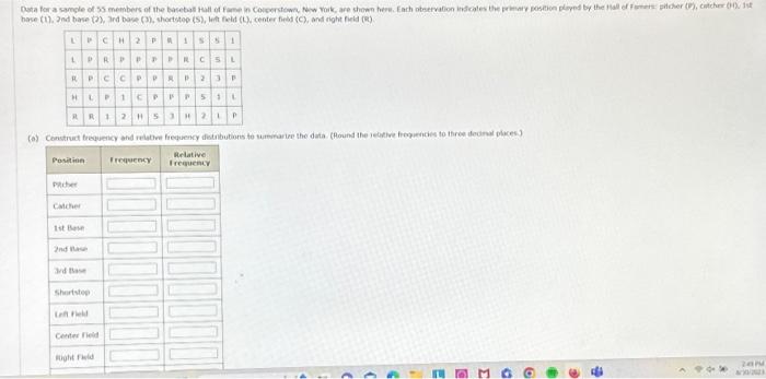 Solved (a) Construct frequency and relative frequency | Chegg.com