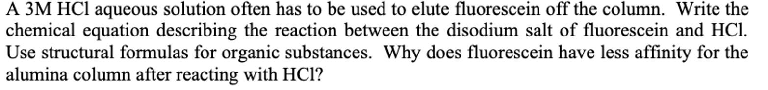 Solved A 3MHCl ﻿aqueous solution often has to be used to | Chegg.com