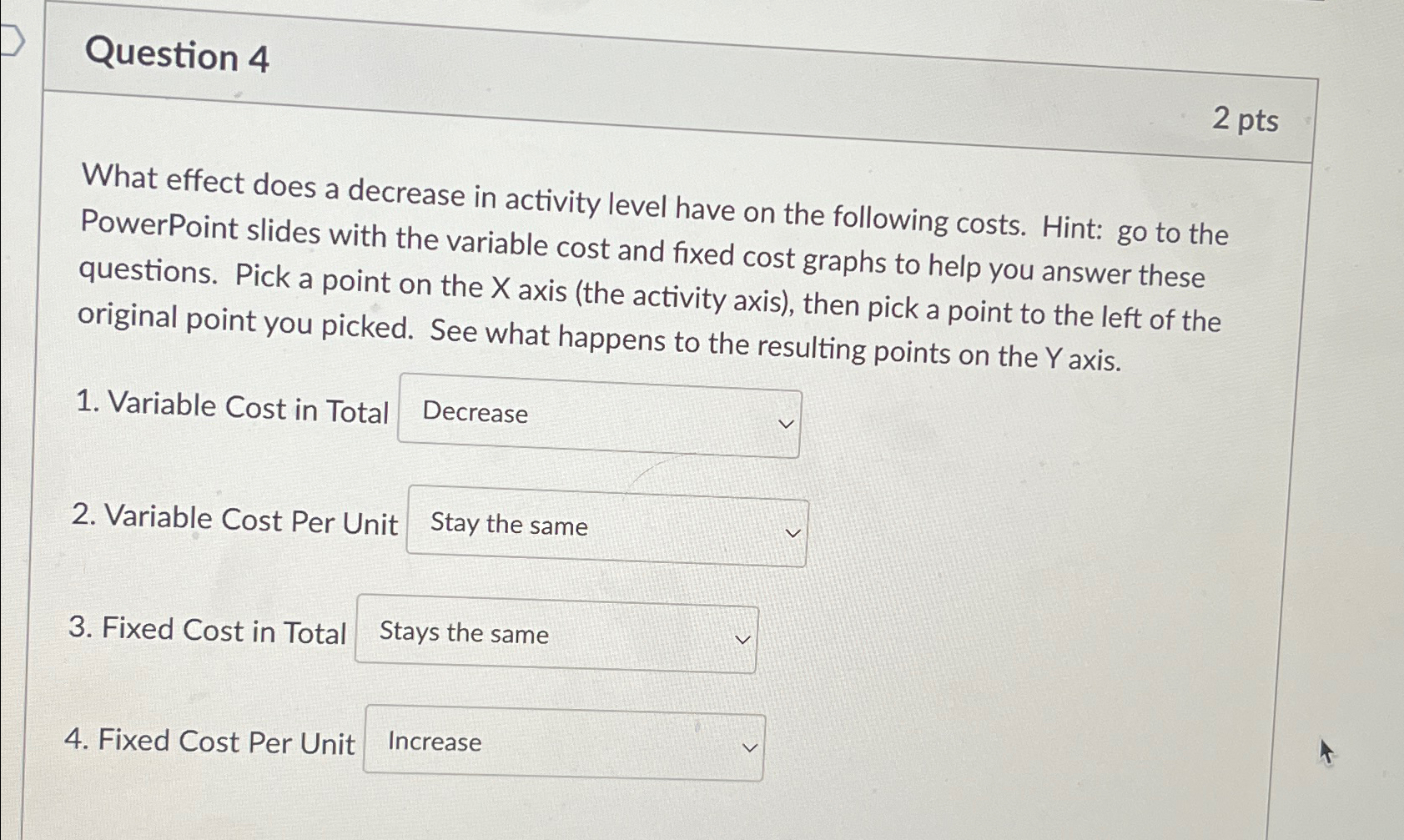 Solved Question 42 ﻿ptsWhat effect does a decrease in | Chegg.com