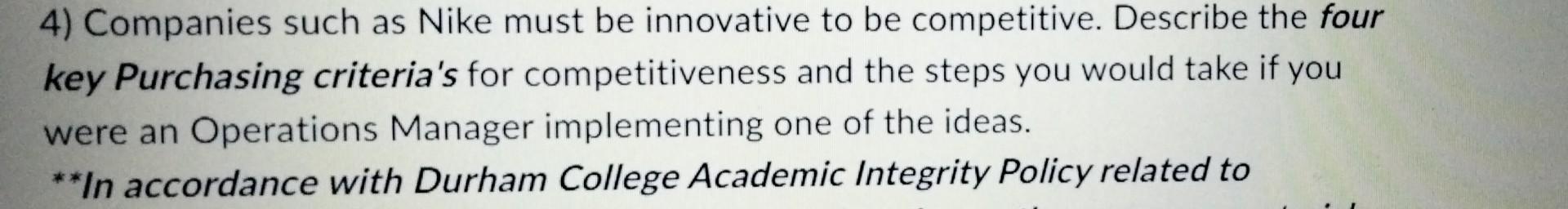 Solved Describe the four key purchasing criteria for | Chegg.com