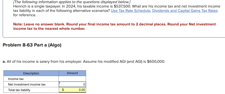 Solved Henrich is ﻿a single taxpayer. In 2024, ﻿his taxable | Chegg.com