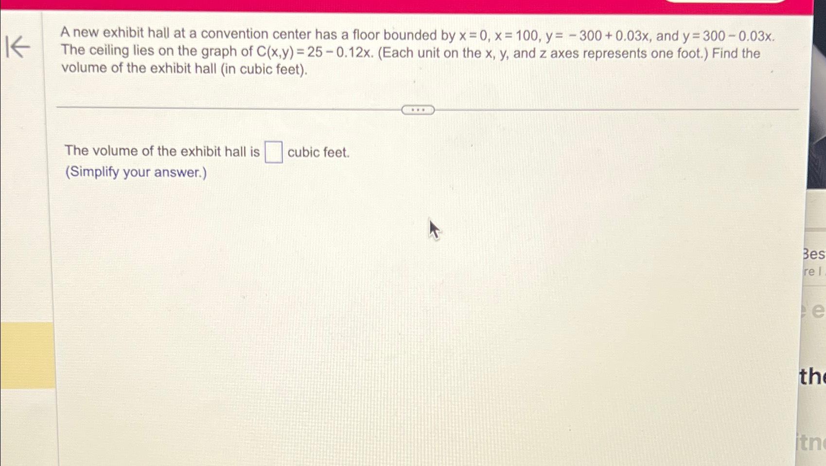 Solved A new exhibit hall at a convention center has a floor | Chegg.com