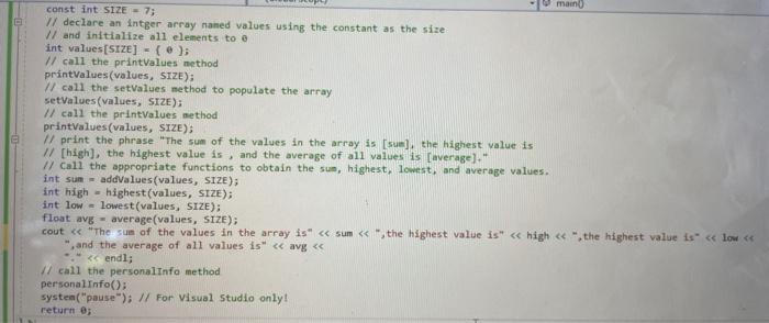 Solved I/ write the required preprocessor directives | Chegg.com