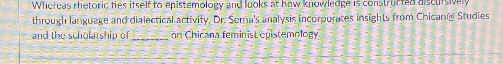 Solved through language and dialectical activity, Dr. | Chegg.com