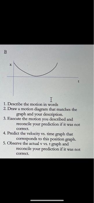 Solved 2. Draw a motion diagram that matches the graph and | Chegg.com