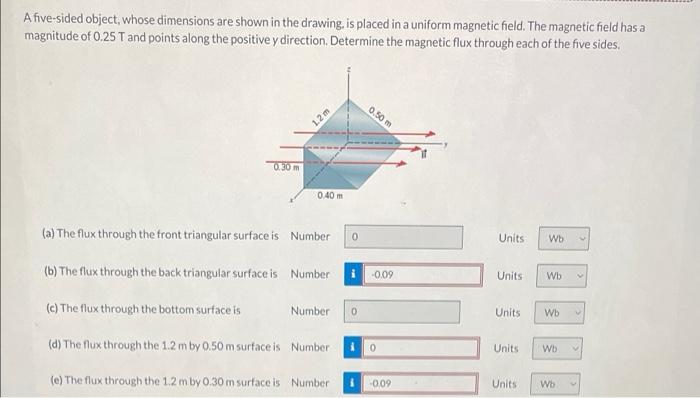 Solved A five-sided object, whose dimensions are shown in | Chegg.com