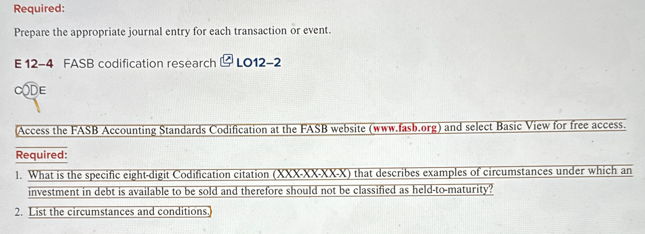 Solved Required:Prepare the appropriate journal entry for | Chegg.com