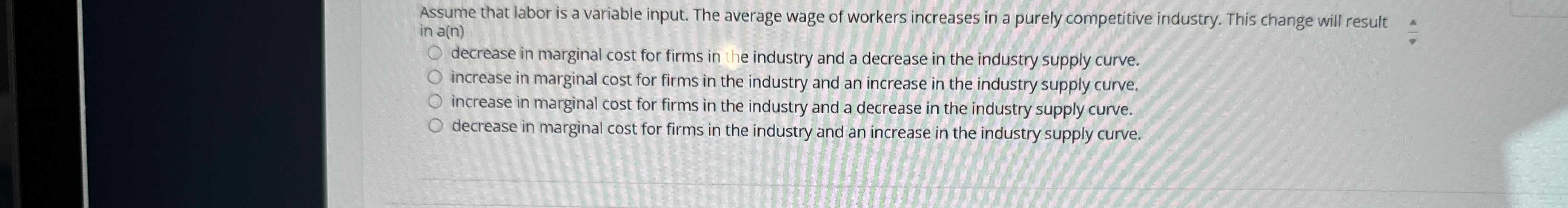 Solved Assume that labor is a variable input. The average | Chegg.com