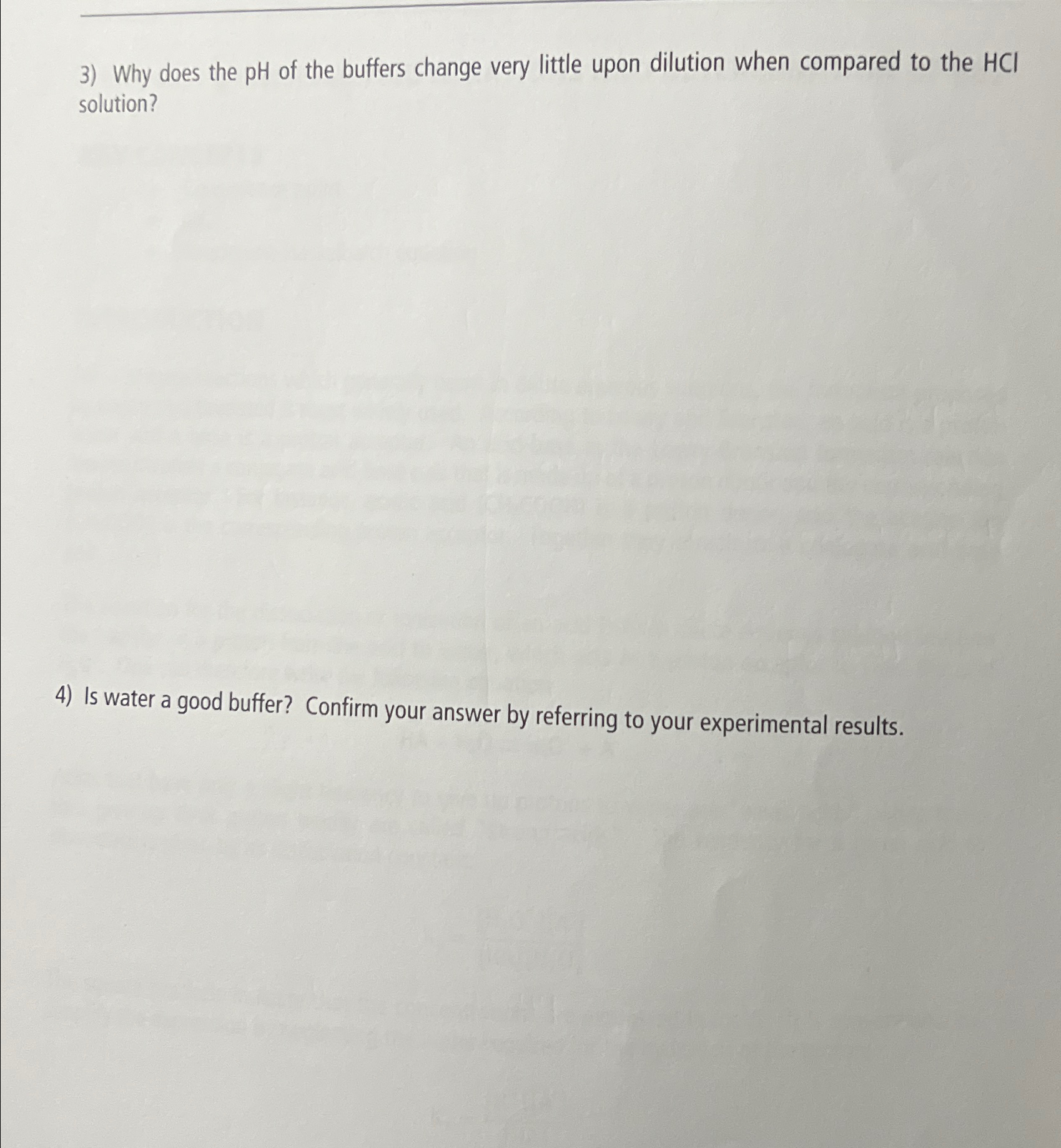 Solved Why does the pH ﻿of the buffers change very little | Chegg.com