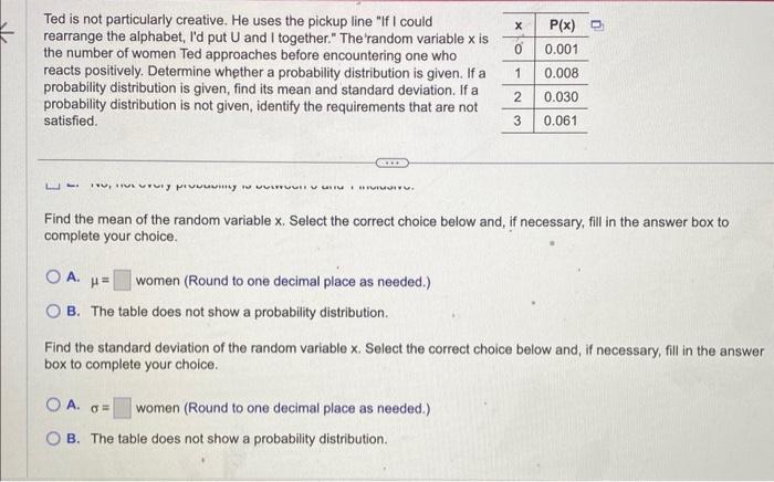 Solved Ted is not particularly creative. He uses the pickup | Chegg.com