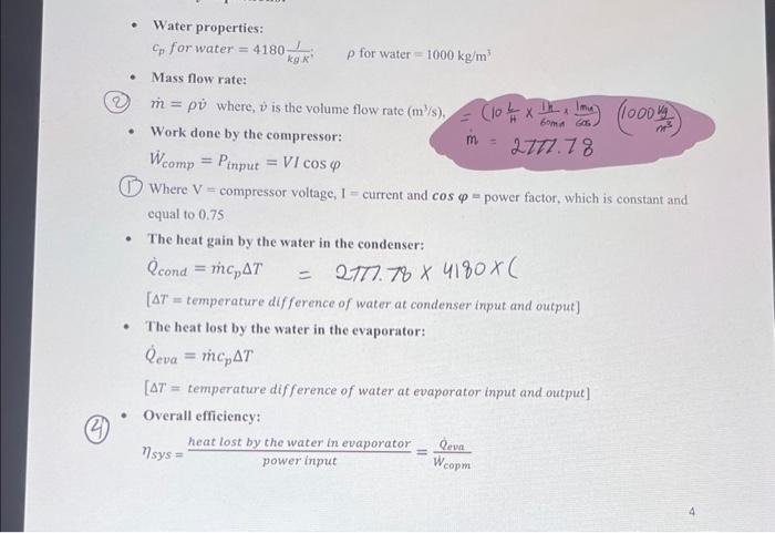 Solved Calculate the following parameters by using data from | Chegg.com