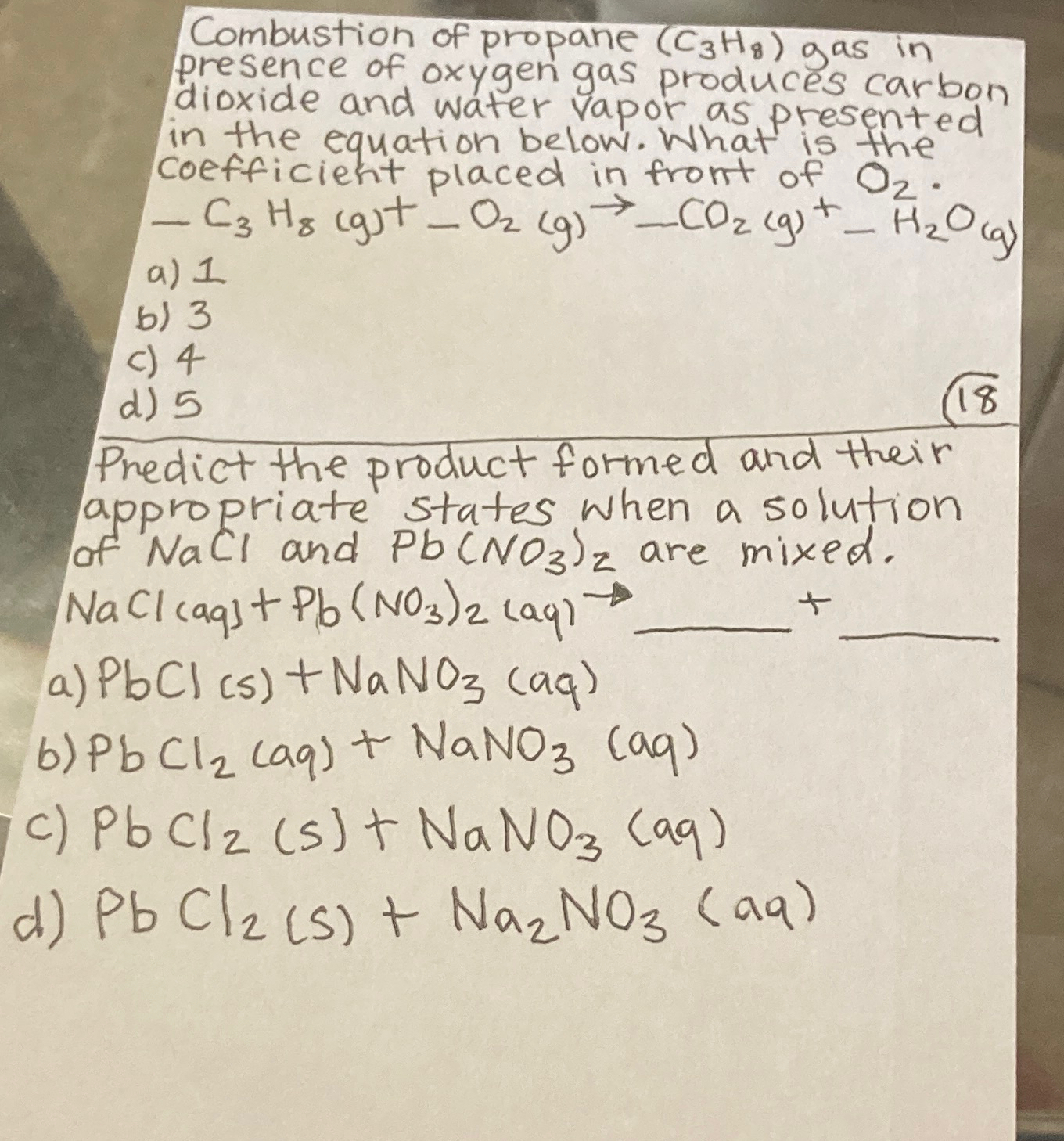Solved Combustion of propane (C3H8) ﻿gas in presence of | Chegg.com