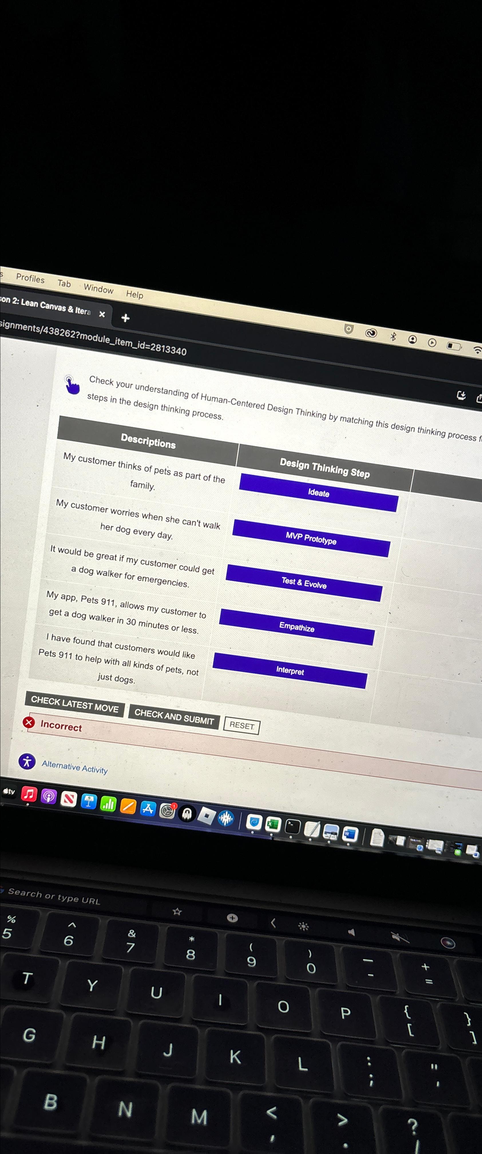 Solved ProfilesTabWindowHelp2: Lean Canvas & | Chegg.com