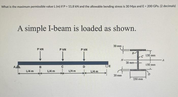 [Solved]: 4. What is the maximum permissible value L (m) if