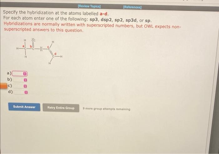 Solved [Review Toples) (References) Specify the | Chegg.com