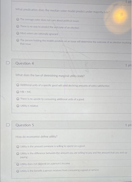 Solved 1 p What predication does the median-voter model | Chegg.com