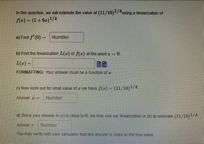 Solved In this question, we will estimate the value of | Chegg.com