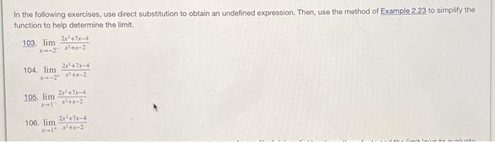 Solved In the following exercises, use direct substitution | Chegg.com