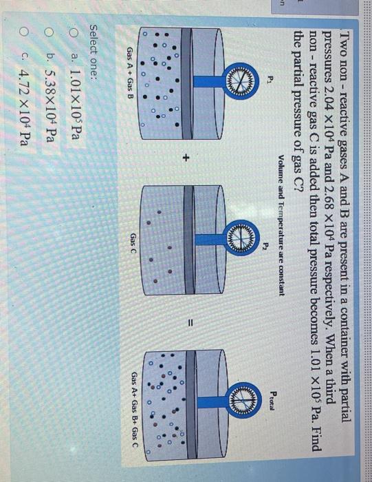 Solved Two non-reactive gases A and B are present in a | Chegg.com