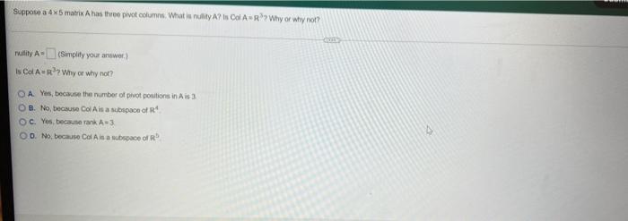 Solved Determine the given set in a subspace of Justify your | Chegg.com