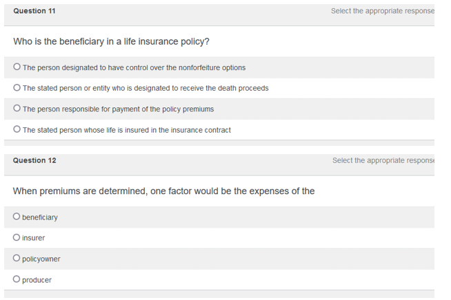Solved Question 11Select the appropriate responseWho is the | Chegg.com