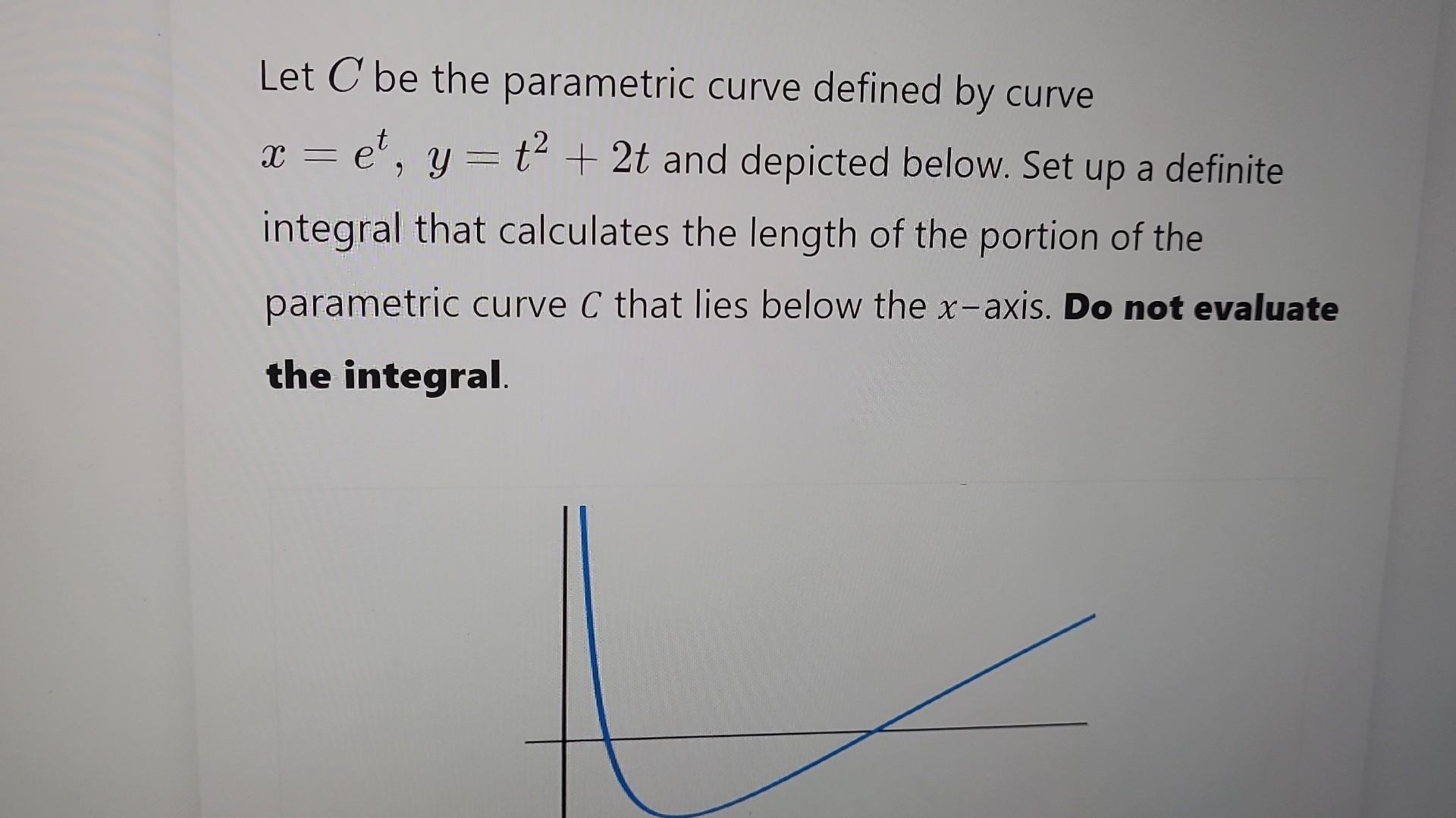 Solved Let C be the parametric curve defined by curve | Chegg.com