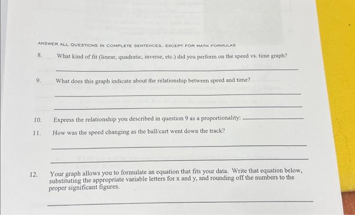 Solved ANSWER ALL QUESTIONS IN COMPLETE SENTENCES, EXCEPT | Chegg.com