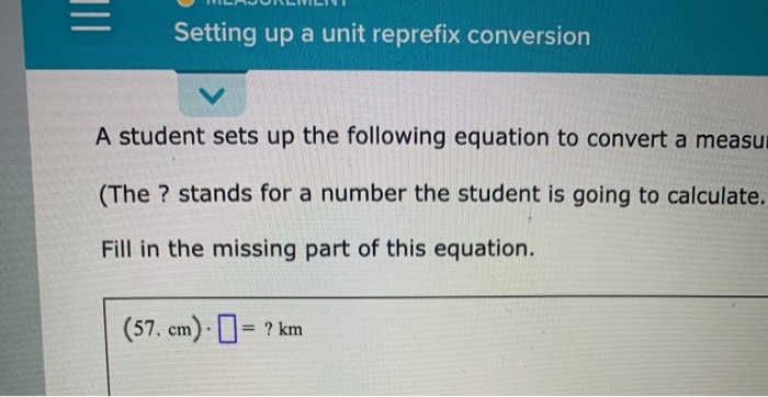 Solved Setting up a unit reprefix conversion A student sets | Chegg.com
