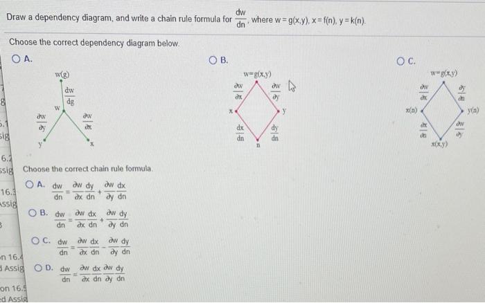 Solved Draw a dependency diagram, and write a chain rule | Chegg.com