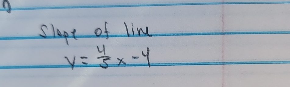 Solved Slape of liney=45x-4 | Chegg.com