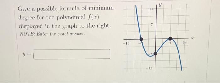 Solved V Give a possible formula of minimum degree for the | Chegg.com