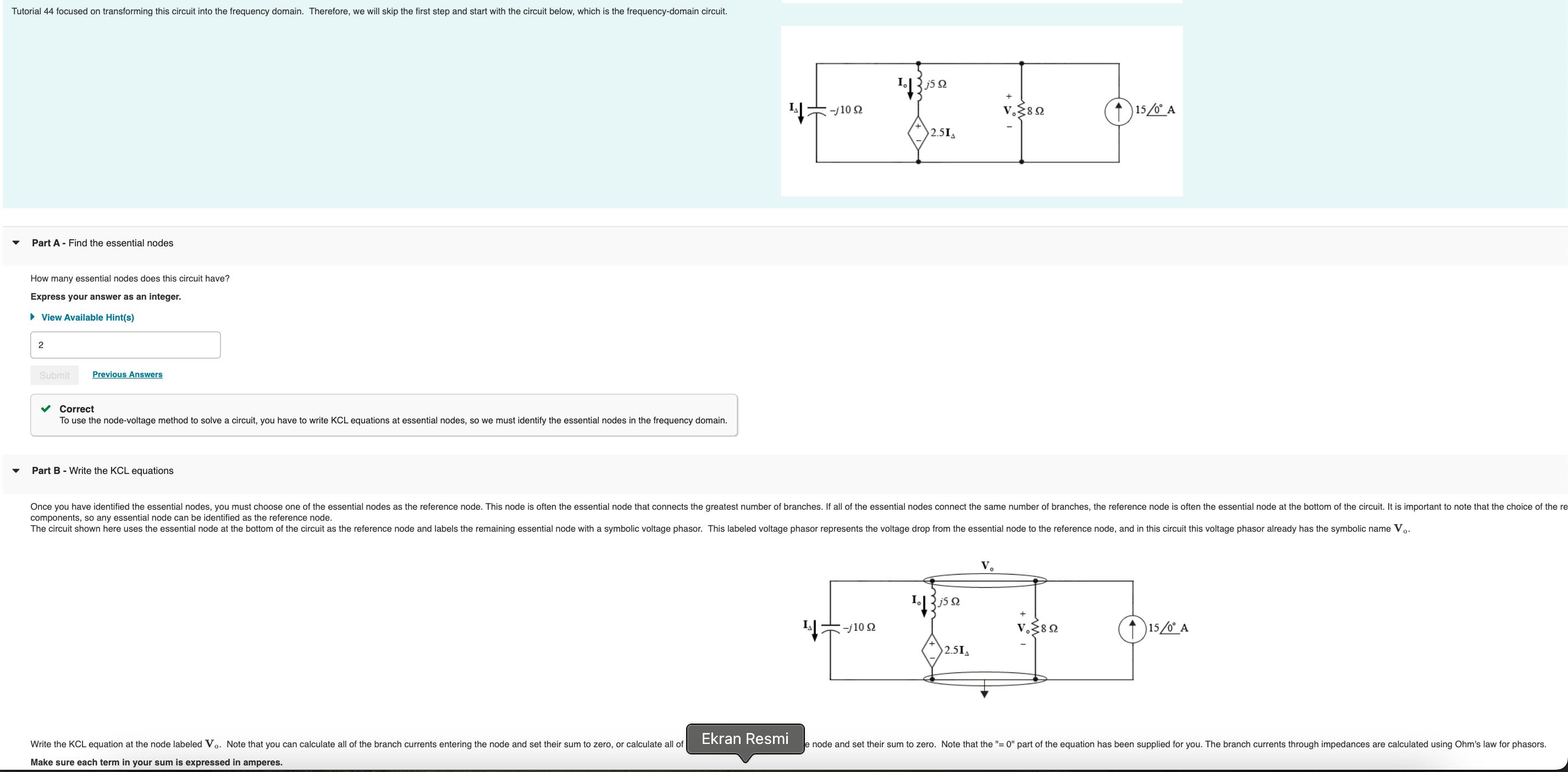 Solved Tutorial 44 ﻿focused on transforming this circuit | Chegg.com