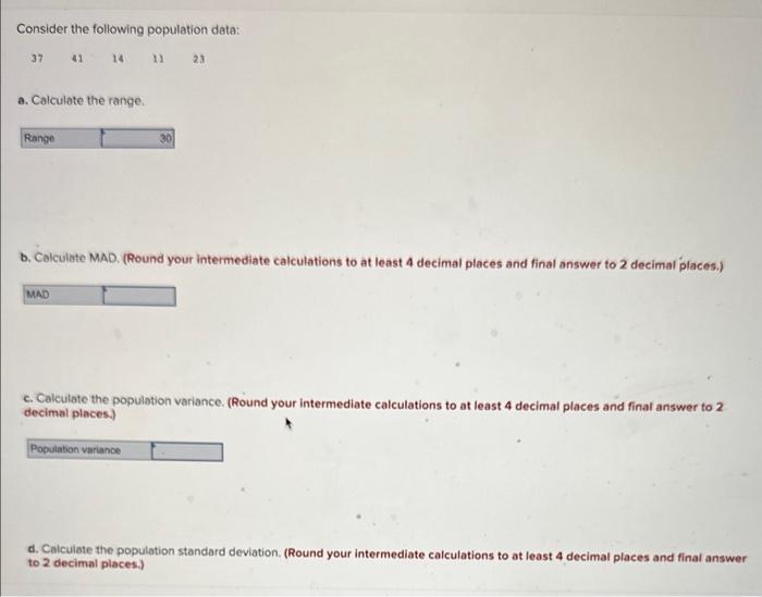 Solved Consider the following population data: 37 41141123 | Chegg.com