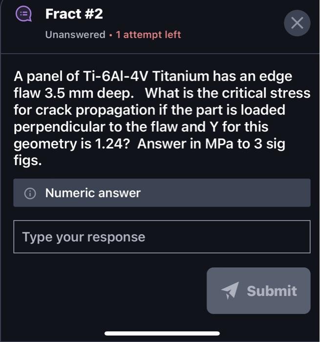 A panel made from 7075-T651 Aluminum has a center | Chegg.com